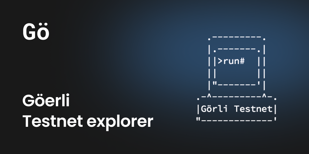 Göerli blockchain explorer - View Göerli stats | Blockscout